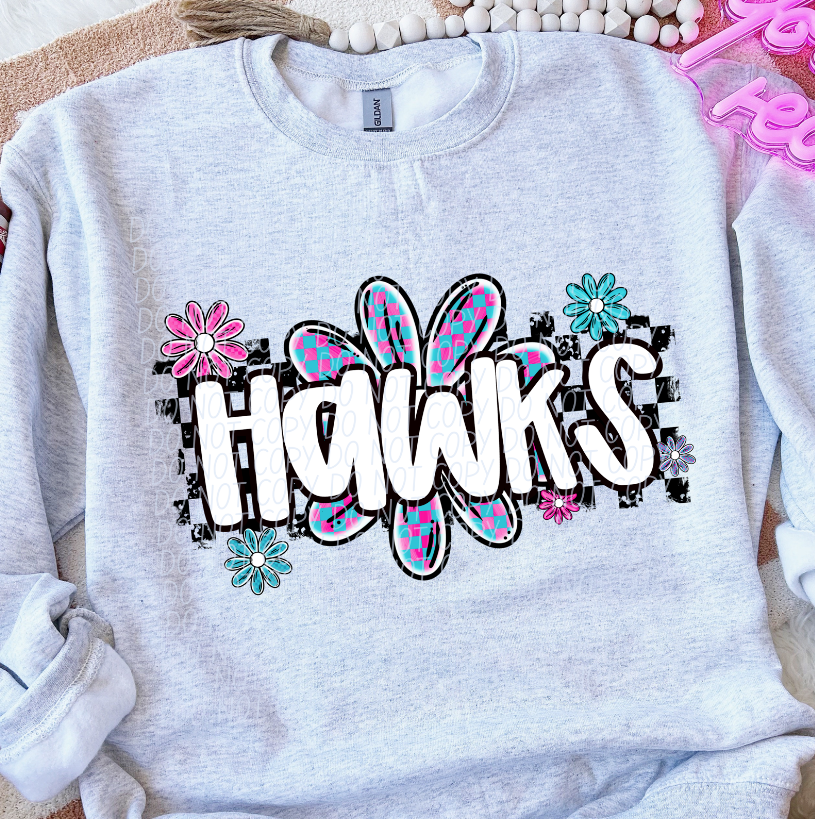 Hawks (checker flower mascots) – trendyteesbyleslie