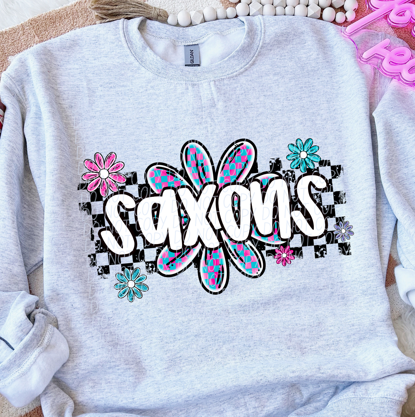 Saxons (checker flower mascots) – trendyteesbyleslie