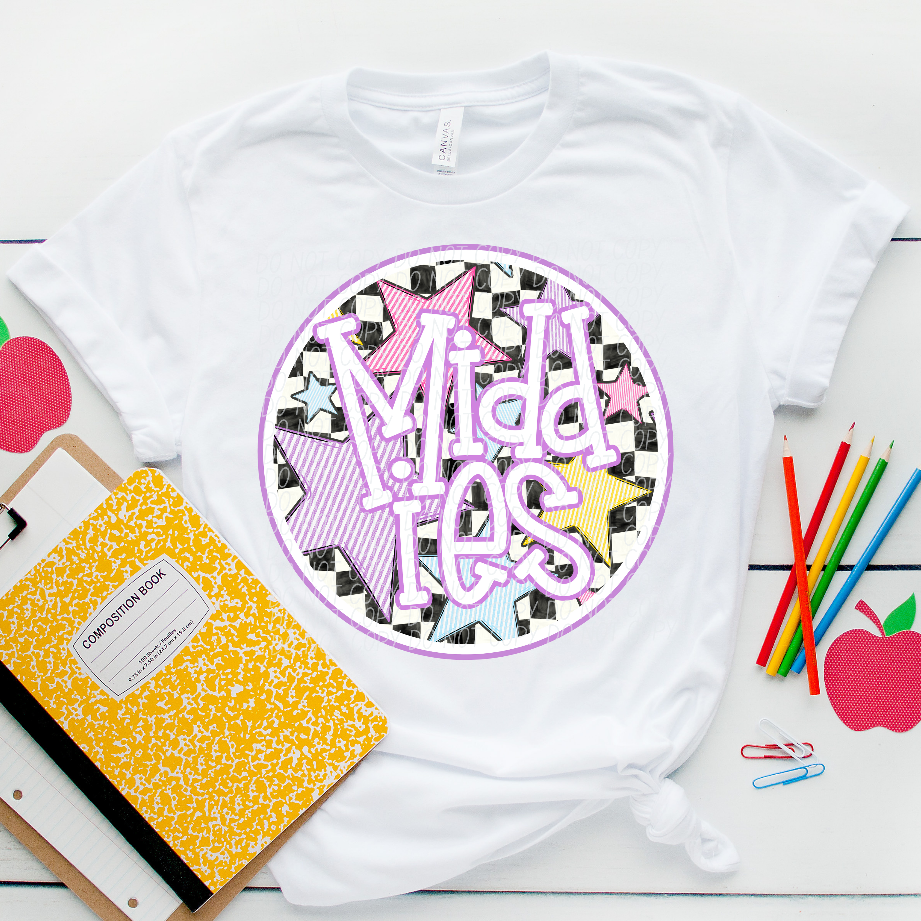 Middies (purple stars mascots) – trendyteesbyleslie