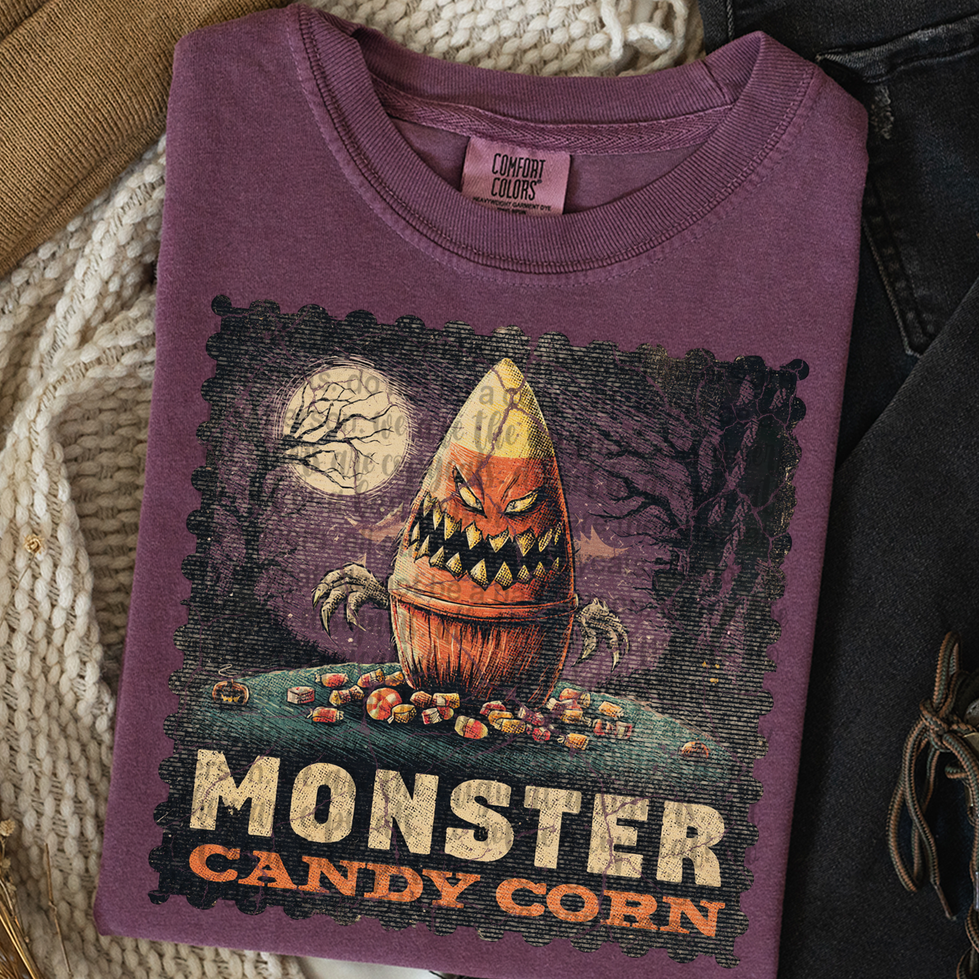 Monster Candy Corn Stamp – trendyteesbyleslie